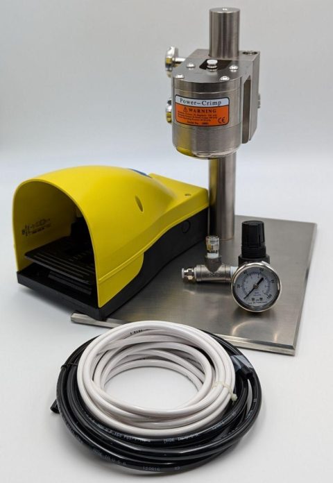 Laboratory Grade Stainless Steel Pneumatic Vial Crimping Assembly with ...